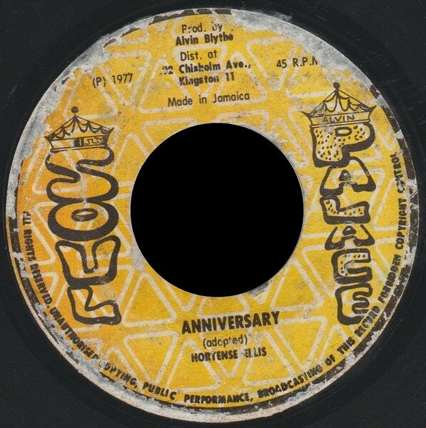 ・アーティスト Hortense Ellis ・タイトル Anniversary ・レーベル・型番 Soul Palace NONE ・フォーマット 7インチレコード ・コンディション(盤) 悪い (VG-) ・コンディション(ジャケット)...