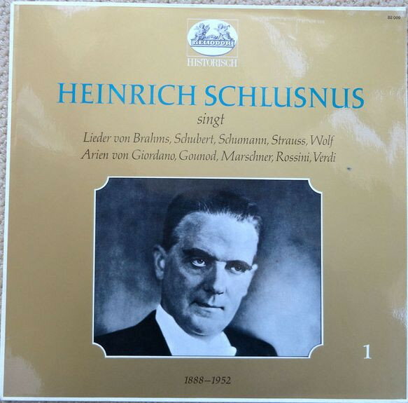 ・アーティスト Heinrich Schlusnus ・タイトル Heinrich Schlusnus Singt 1 ・レーベル・型番 Heliodor 88009 ・フォーマット LPレコード ・コンディション(盤) 非常に良い(EX)...