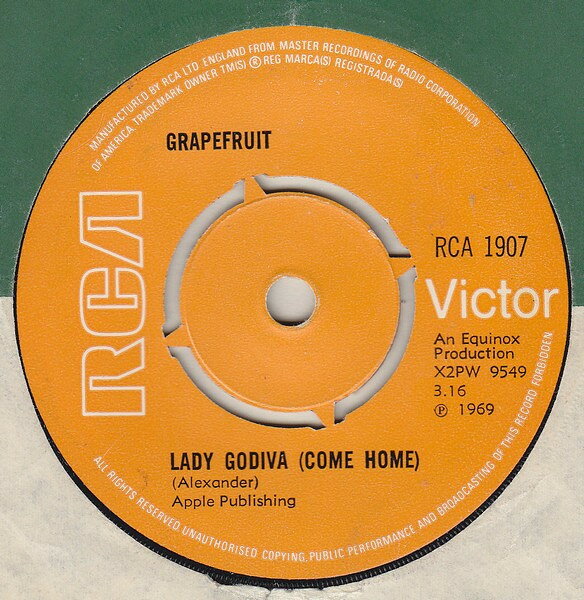 ・アーティスト Grapefruit ・タイトル Lady Godiva (Come Home) ・レーベル・型番 RCA VICTOR RCA1907 ・フォーマット 7インチレコード ・コンディション(盤) 良い (VG+) ・コンディ...