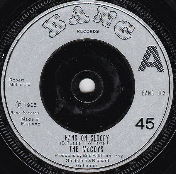 ・アーティスト Mccoys ・タイトル Hang On Sloopy ・レーベル・型番 BANG BANG003 ・フォーマット 7インチレコード ・コンディション(盤) 良い (VG+) ・コンディション(ジャケット) プレインカバー（...