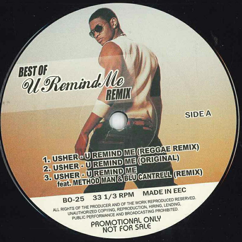・アーティスト Usher ・タイトル Best Of U Remind Me Remix ・レーベル・型番 NOT ON LABEL BO25 ・フォーマット 12インチレコード ・コンディション(盤) 良い (VG+) ・コンディション...