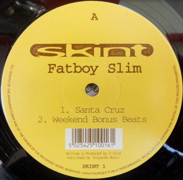 ・アーティスト Fatboy Slim ・タイトル Santa Cruz ・レーベル・型番 Skint SKINT1 ・フォーマット 12インチレコード ・コンディション(盤) 良い (VG+) ・コンディション(ジャケット) 良い (VG...