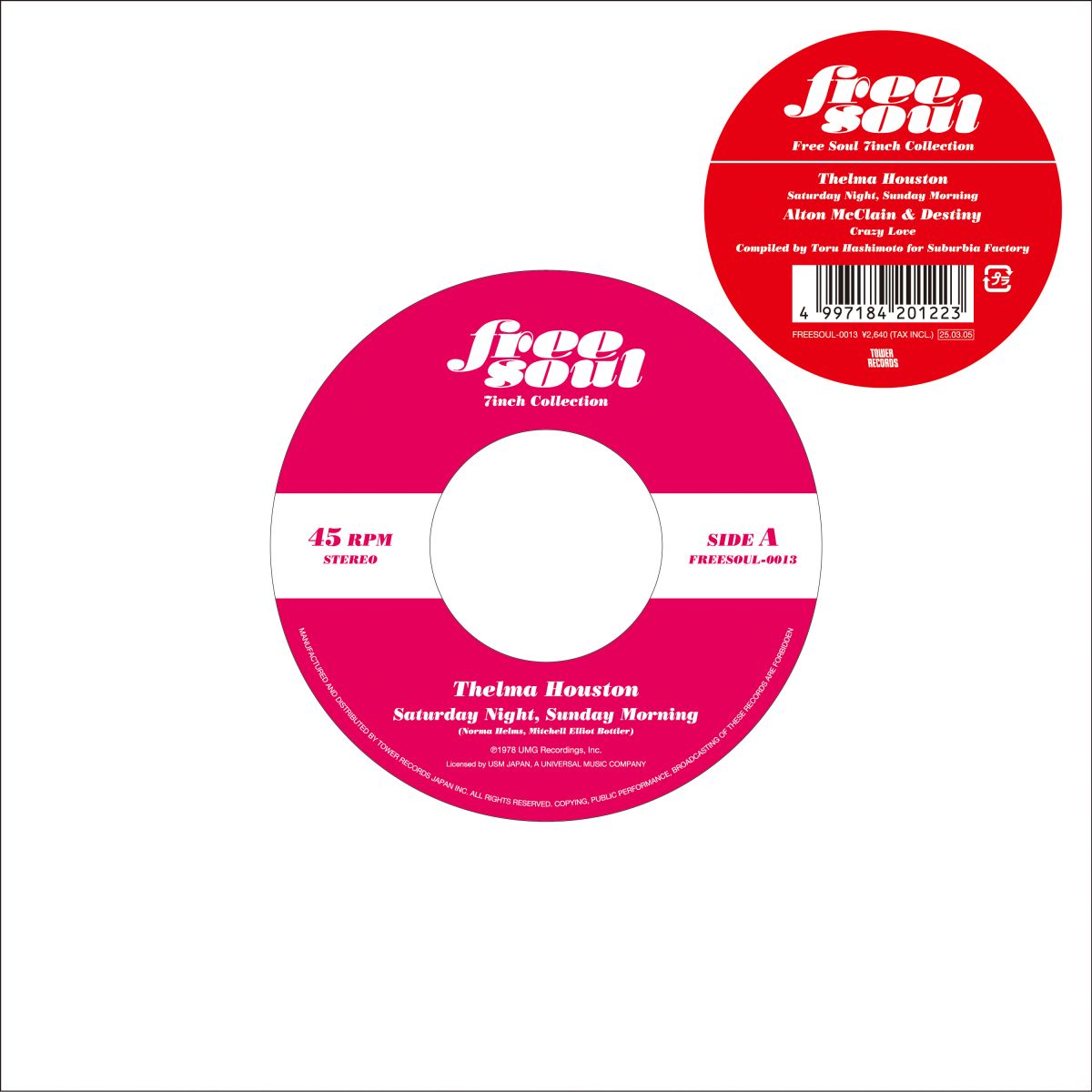 ・アーティスト Thelma Houston, Alton Mcclain & Destiny ・タイトル Saturday Night, Sunday Morning / Crazy Love ・レーベル・型番 TOWER RECORDS...