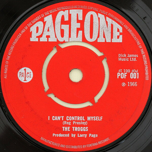・アーティスト Troggs ・タイトル I Can't Control Myself ・レーベル・型番 Page One POF001 ・フォーマット 7インチレコード ・コンディション(盤) 可 (VG) ・コンディション(ジャケット)...