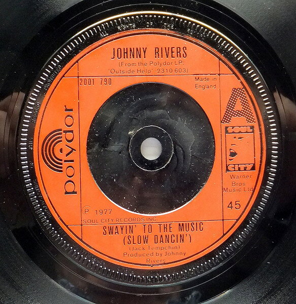 ・アーティスト Johnny Rivers ・タイトル Swayin' To The Music (Slow Dancin') ・レーベル・型番 Polydor 2001790 ・フォーマット 7インチレコード ・コンディション(盤) 良い...