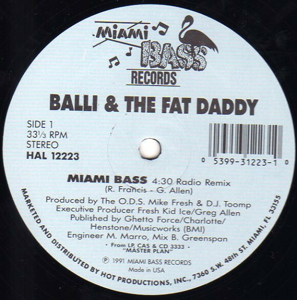 ・アーティスト Balli & The Fat Daddy ・タイトル Miami Bass ・レーベル・型番 Miami Bass Records 053993122310 ・フォーマット 12インチレコード ・コンディション(盤) 良い...
