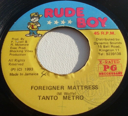 ・アーティスト Tanto Metro ・タイトル Foreigner Mattress ・レーベル・型番 Rude Boy NONE ・フォーマット 7インチレコード ・コンディション(盤) 良い (VG+) ・コンディション(ジャケット...