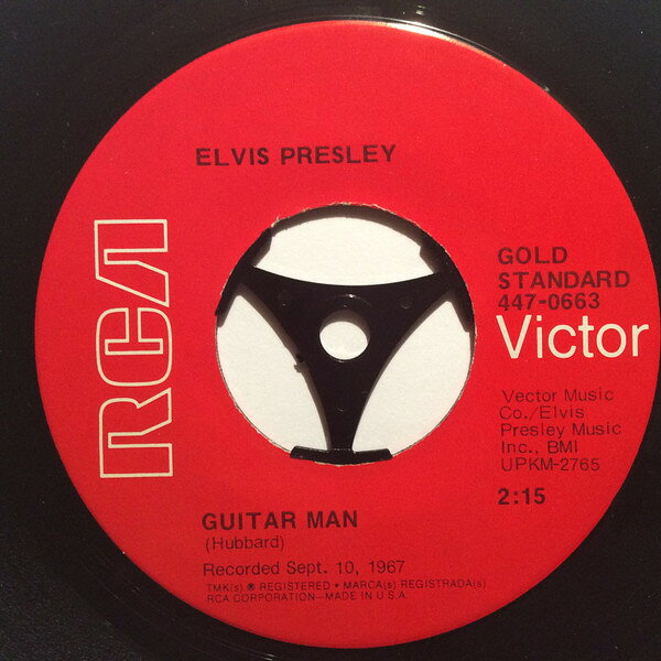 ・アーティスト Elvis Presley ・タイトル Guitar Man ・レーベル・型番 RCA 4470663 ・フォーマット 7インチレコード ・コンディション(盤) 可 (VG) ・コンディション(ジャケット) プレインカバー（...