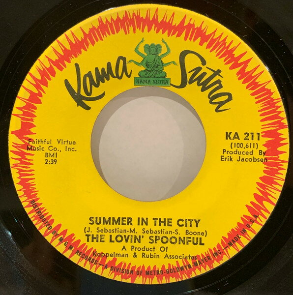 ・アーティスト Lovin' Spoonful ・タイトル Summer In The City ・レーベル・型番 KAMA SUTRA KA211 ・フォーマット 7インチレコード ・コンディション(盤) 可 (VG) ・コンディション(...