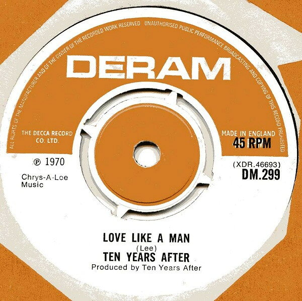 ・アーティスト Ten Years After ・タイトル Love Like A Man ・レーベル・型番 Deram DM299 ・フォーマット 7インチレコード ・コンディション(盤) 良い (VG+) ・コンディション(ジャケット)...