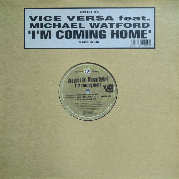 ・アーティスト Vice Versa, Michael Watford ・タイトル I'm Coming Home ・レーベル・型番 AZULI RECORDS AZULI59 ・フォーマット 12インチレコード ・コンディション(盤) 良...