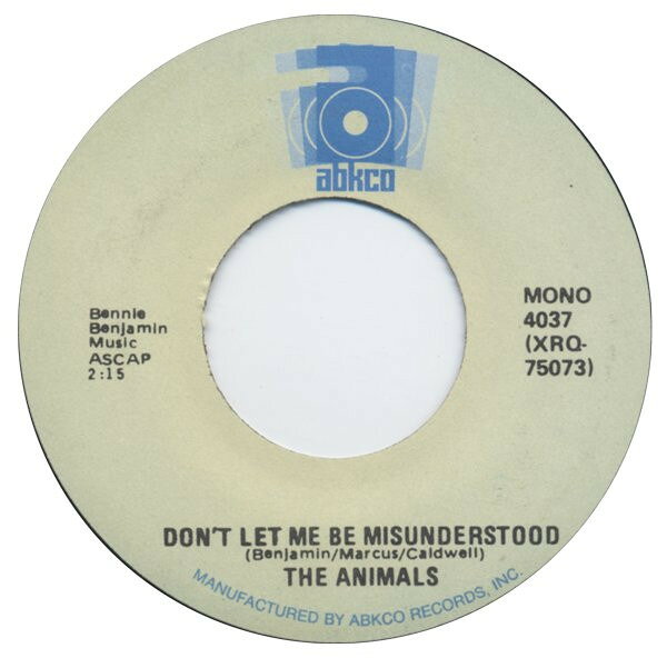 ・アーティスト Animals ・タイトル Don't Let Me Be Misunderstood ・レーベル・型番 ABKCO 4037 ・フォーマット 7インチレコード ・コンディション(盤) 良い (VG+) ・コンディション(ジ...