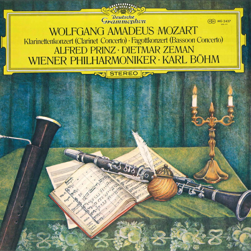 ・アーティスト アルフレート・プリンツ, カール・ベーム, ウィーン・フィルハーモニー管弦楽団 ・タイトル モーツァルト: クラリネット協奏曲 イ長調, ファゴット協奏曲 変ロ長調 ・レーベル・型番 DEUTSCHE GRAMMOPHON ...