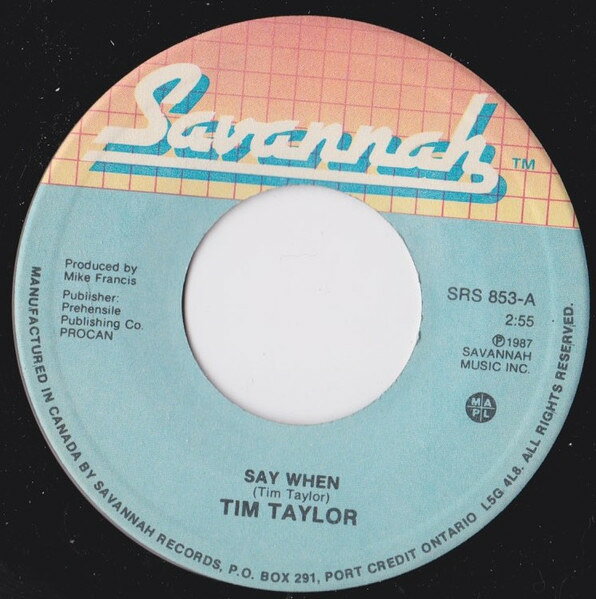 ・アーティスト Tim Taylor ・タイトル Say When ・レーベル・型番 Savannah SRS853 ・フォーマット 7インチレコード ・コンディション(盤) 良い (VG+) ・コンディション(ジャケット) プレインカバー...