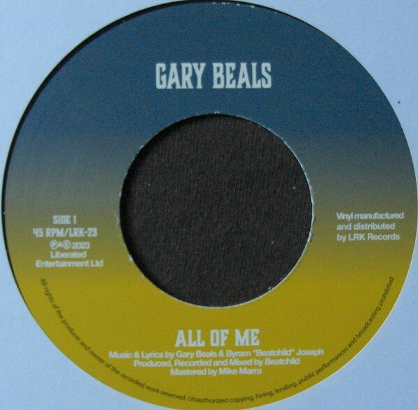 ・アーティスト Gary Beals ・タイトル All Of Me / Self Revolution ・レーベル・型番 LRK Records LRK23 ・フォーマット 7インチレコード ・コンディション(盤) 新品 (M) ・コンデ...