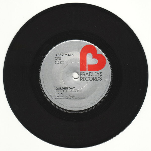 ・アーティスト Rain ・タイトル Golden Day / One Night Together ・レーベル・型番 Bradley's Records BRAD7413 ・フォーマット 7インチレコード ・コンディション(盤) 良い (...