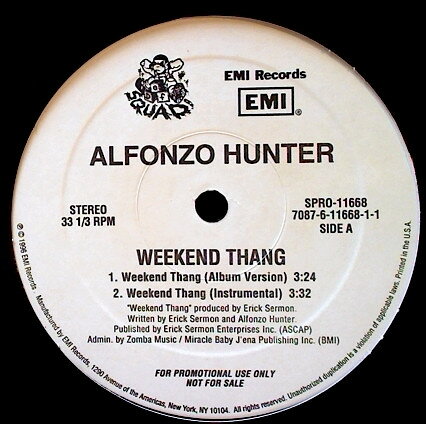 ・アーティスト Alfonzo Hunter ・タイトル Weekend Thang ・レーベル・型番 EMI SPRO11668 ・フォーマット 12インチレコード ・コンディション(盤) 良い (VG+) ・コンディション(ジャケット)...