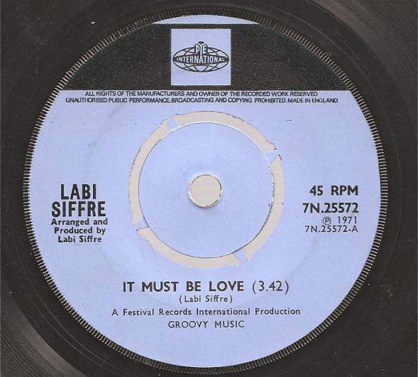 ・アーティスト Labi Siffre ・タイトル It Must Be Love ・レーベル・型番 Pye International 7N25572 ・フォーマット 7インチレコード ・コンディション(盤) 良い (VG+) ・コンディ...