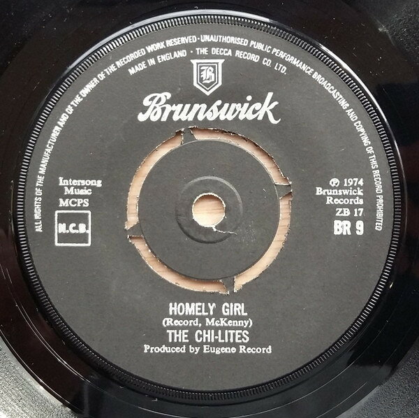 ・アーティスト Chi-Lites ・タイトル Homely Girl ・レーベル・型番 Brunswick BR9 ・フォーマット 7インチレコード ・コンディション(盤) 良い (VG+) ・コンディション(ジャケット) プレインカバー...