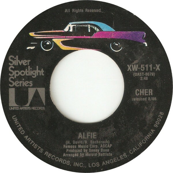 ・アーティスト Cher ・タイトル Alfie / Sunny ・レーベル・型番 United Artists Records XW511X ・フォーマット 7インチレコード ・コンディション(盤) 良い (VG+) ・コンディション(ジ...