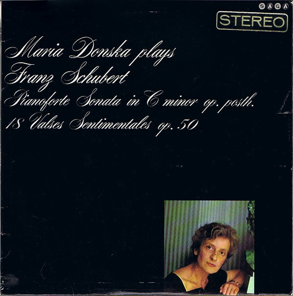 ・アーティスト Maria Donska ・タイトル Schubert: Piano Sonata In C Minor D. 958, 18 Valses Sentimentales, D. 779 Op. 50 ・レーベル・型番 SAG...