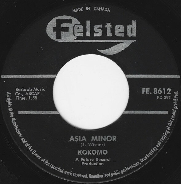 ・アーティスト Kokomo (2) ・タイトル Asia Minor ・レーベル・型番 Felsted FE8612 ・フォーマット 7インチレコード ・コンディション(盤) 良い (VG+) ・コンディション(ジャケット) プレインカバ...