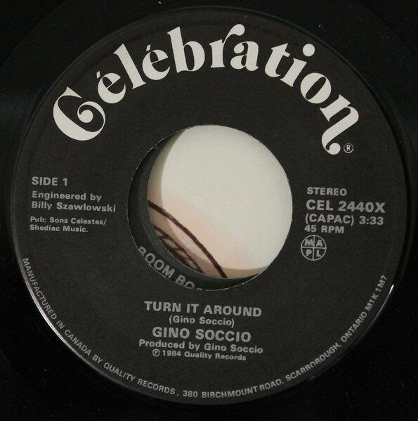 ・アーティスト Gino Soccio ・タイトル Turn It Around ・レーベル・型番 Celebration CEL2440X ・フォーマット 7インチレコード ・コンディション(盤) 良い (VG+) ・コンディション(ジャ...