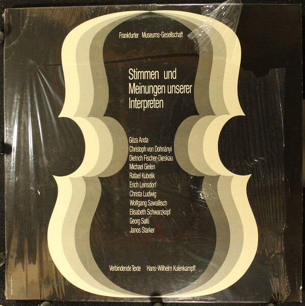 ・アーティスト Various ・タイトル Stimmen Und Meinungen Unserer Interpreten ・レーベル・型番 Frankfurter Museums-Gesellschaft e.V. IMS067 ・フ...