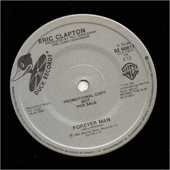 ・アーティスト Eric Clapton ・タイトル Forever Man ・レーベル・型番 DUCK 9290817 ・フォーマット 7インチレコード ・コンディション(盤) 良い (VG+) ・コンディション(ジャケット) プレインカ...