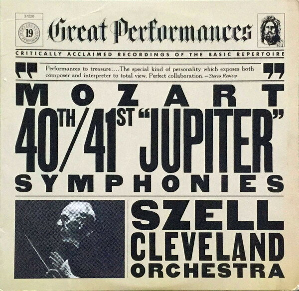 ・アーティスト Mozart, George Szell, The Cleveland Orchestra ・タイトル Mozart 40th / 41st "Jupiter" Symphonies ・レーベル・型番 CBS MY37220...