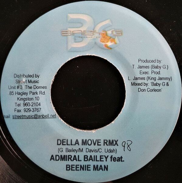 ・アーティスト Admiral Bailey, Beenie Man ・タイトル Della Move RMX ・レーベル・型番 Baby G Productions NONE ・フォーマット 7インチレコード ・コンディション(盤) 良い...
