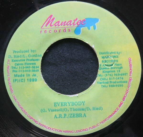 ・アーティスト A.R.P. , Zebra ・タイトル Everybody ・レーベル・型番 Manatee Records NONE ・フォーマット 7インチレコード ・コンディション(盤) 良い (VG+) ・コンディション(ジャケッ...
