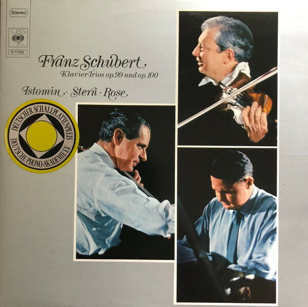 ・アーティスト Franz Schubert , Eugene Istomin , Isaac Stern , Leonard Rose ・タイトル Klavier-Trios Op. 99 Und Op. 100 ・レーベル・型番 CBS...