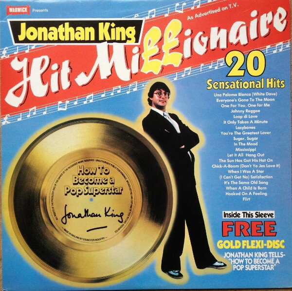 ・アーティスト Jonathan King ・タイトル Hit Millionaire ・レーベル・型番 Warwick Records WW5059 ・フォーマット LPレコード ・コンディション(盤) 良い (VG+) ・コンディション...