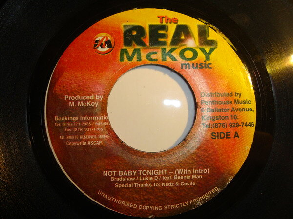 ・アーティスト Bradshaw, Lukie D, Beenie Man ・タイトル Not Baby Tonight ・レーベル・型番 Real McKoy NONE ・フォーマット 7インチレコード ・コンディション(盤) 良い (V...