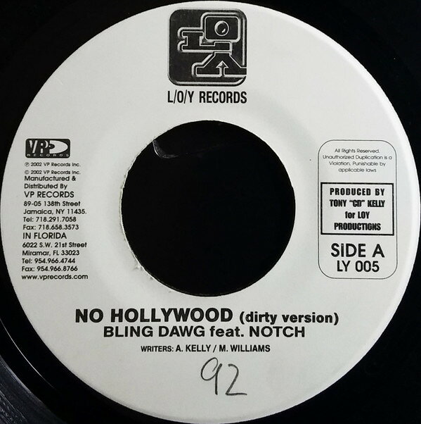 ・アーティスト Bling Dawg, Notch ・タイトル No Hollywood ・レーベル・型番 L/O/Y Records LY005 ・フォーマット 7インチレコード ・コンディション(盤) 良い (VG+) ・コンディション...