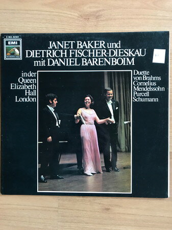・アーティスト Janet Baker , Dietrich Fischer-Dieskau , Daniel Barenboim ・タイトル in der Queen Elizabeth Hall ・レーベル・型番 His Master'...