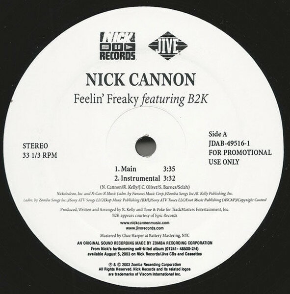 ・アーティスト Nick Cannon Featuring B2K ・タイトル Feelin' Freaky ・レーベル・型番 Jive, Nick Records JDAB495161 ・フォーマット 12インチレコード ・コンディション...