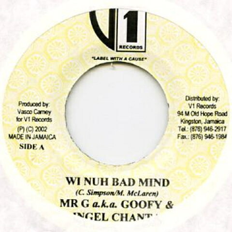 ・アーティスト Mr G (Goofy), Ingel Chanta ・タイトル Wi Nuh Bad Mind ・レーベル・型番 ・フォーマット 7" ・コンディション(盤) 新品 (M) ・コンディション(ジャケット) ・コンディション...