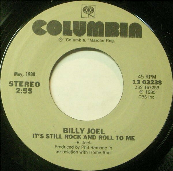 ・アーティスト Billy Joel ・タイトル It's Still Rock And Roll To Me / Don't Ask Me Why ・レーベル・型番 COLUMBIA 1303238 ・フォーマット 7インチレコード ・コ...
