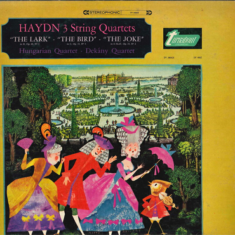 ・アーティスト Joseph Haydn, The Hungarian Quartet, Dekany Quartet ・タイトル 3 String Quartets ・レーベル・型番 Turnabout AB5 ・フォーマット LP ・コ...