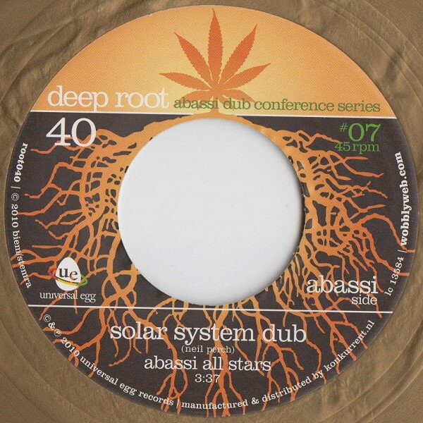 ・アーティスト Abassi All Stars / Bandulu Dub ・タイトル Solar System Dub / Solar System ・レーベル・型番 Deep Root ROOT040 ・フォーマット 7インチレコード...