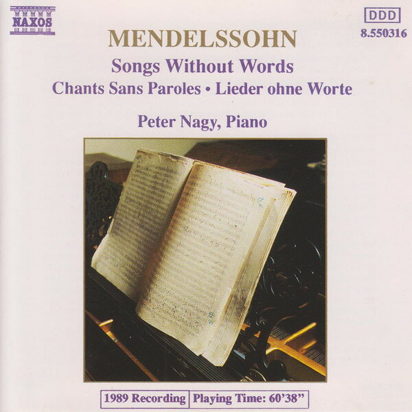 ・アーティスト Felix Mendelssohn-Bartholdy, P?ter Nagy ・タイトル Songs Without Words ・レーベル・型番 Naxos 8550316 ・フォーマット CD ・コンディション(盤) ...