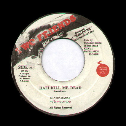・アーティスト Shabba Ranks ・タイトル Hafi Kill Me Dead ・レーベル・型番 ・フォーマット 7インチレコード ・コンディション(盤) 良い (VG+) ・コンディション(ジャケット) プレインカバー（元ジャケ...