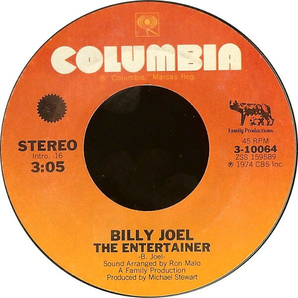 ・アーティスト Billy Joel ・タイトル The Entertainer ・レーベル・型番 Columbia 310064 ・フォーマット 7インチレコード ・コンディション(盤) 良い (VG+) ・コンディション(ジャケット) ...