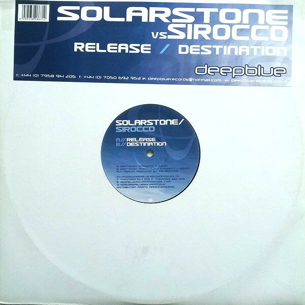・アーティスト Solarstone, Sirocco ・タイトル Release / Destination ・レーベル・型番 Deepblue Records 12DEEP0702 ・フォーマット 12インチレコード ・コンディション(...