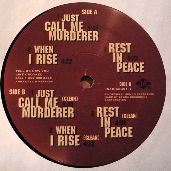 ・アーティスト Crooked (4) ・タイトル Just Call Me Murderer / When I Rise / Rest In Peace ・レーベル・型番 Jive JDAB423011PROMO ・フォーマット 12イン...