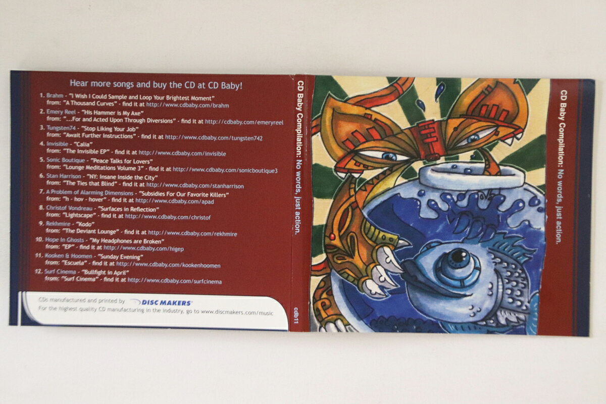 ・アーティスト Various ・タイトル Cd Baby Compilation: No Words, Just Action. ・レーベル・型番 CD BABY CDB11 ・フォーマット CD ・コンディション(盤) 非常に良い(EX...