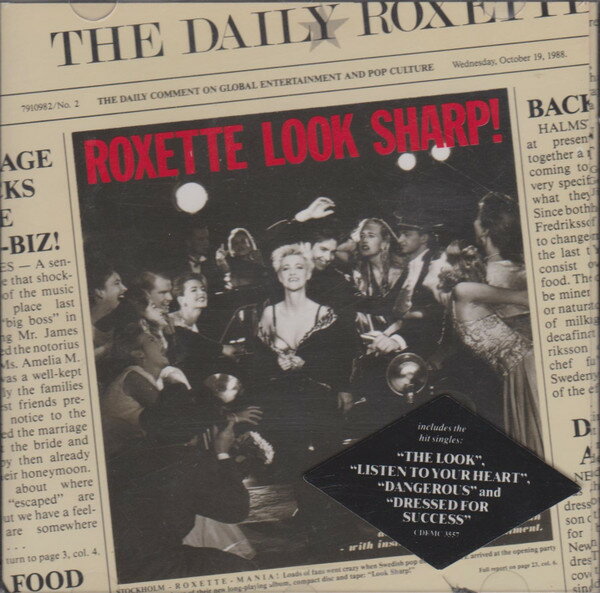 ・アーティスト Roxette ・タイトル Look Sharp! ・レーベル・型番 EMI 7910982 ・フォーマット CD ・コンディション(盤) 良い (VG+) ・コンディション(ジャケット) ・コンディション(帯) オビなし ...