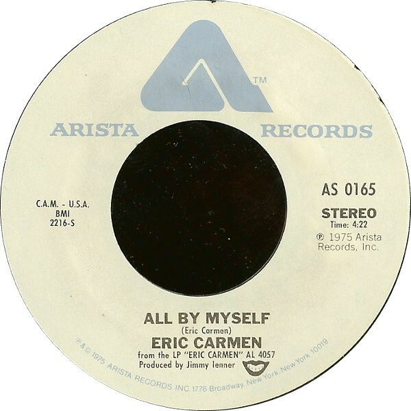 ・アーティスト Eric Carmen ・タイトル All By Myself / Everything ・レーベル・型番 Arista AS0165 ・フォーマット 7インチレコード ・コンディション(盤) 良い (VG+) ・コンディシ...